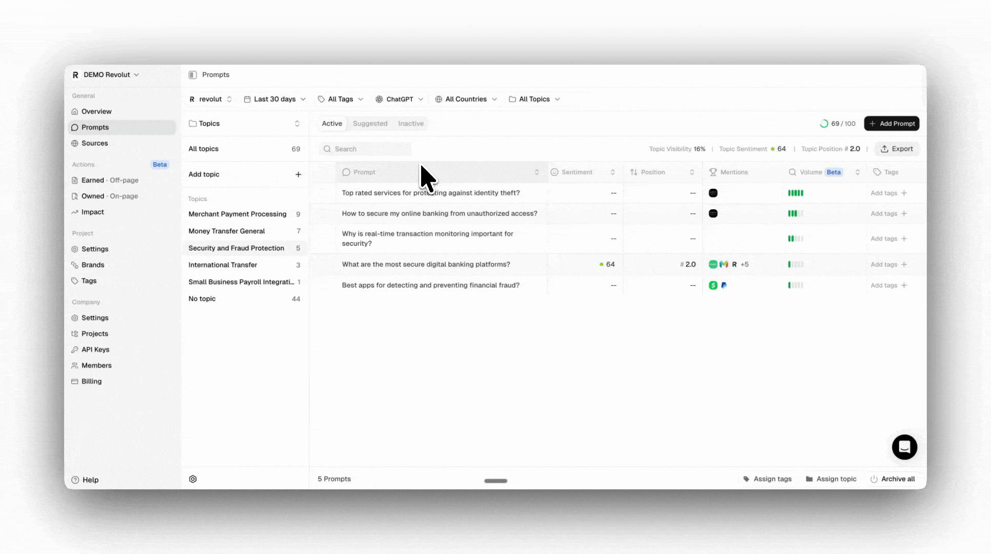 Setting up your prompts - Peec.ai Docs